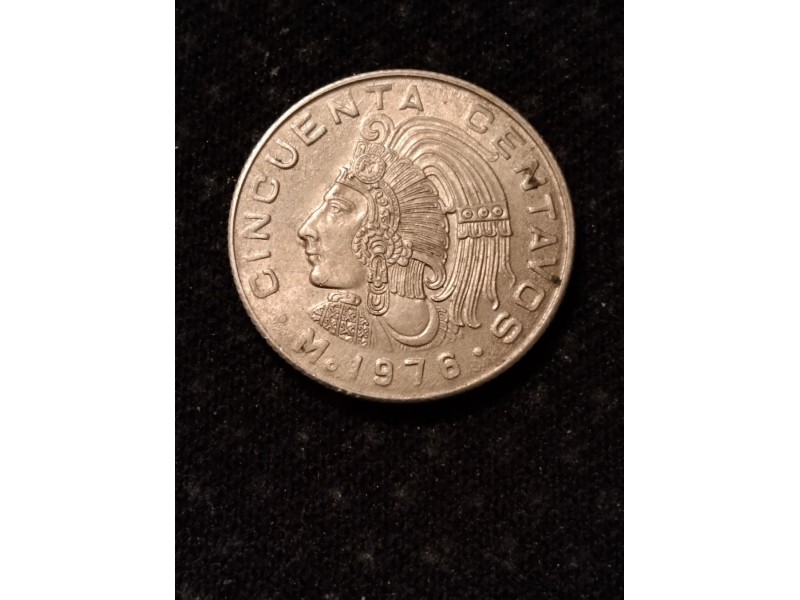 50 centavos 1976 meksiko