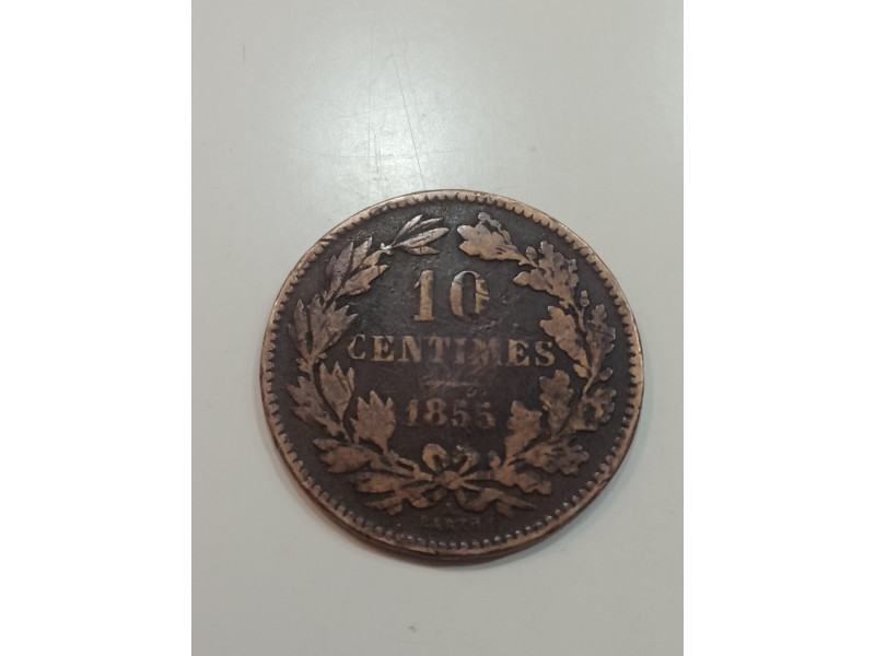 10 centimes 1855 Luksemburg