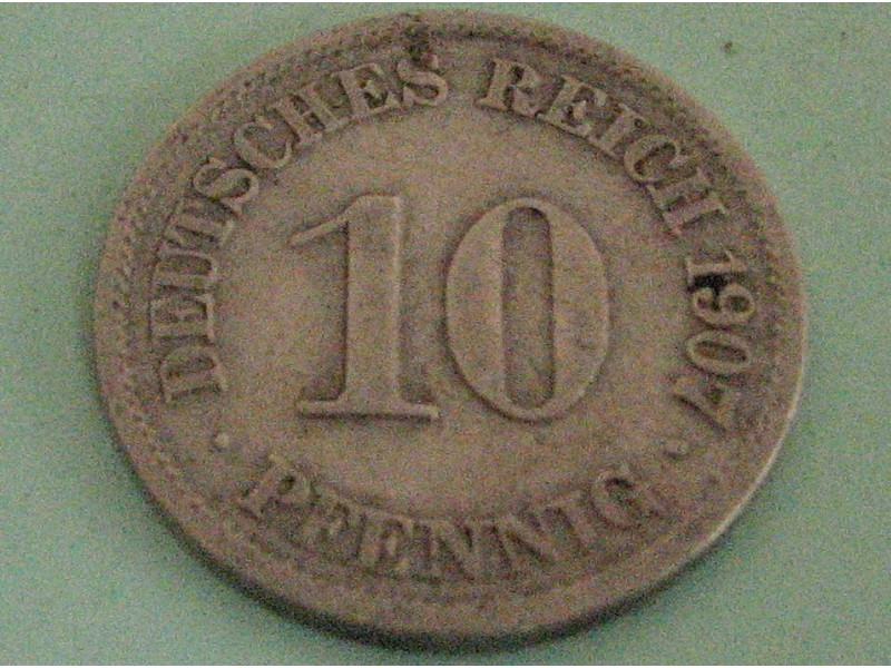 Nemačka - 10 Pfennig - Wilhelm II 1907 A