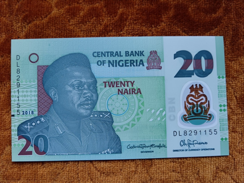 Nigerija 20 naira,2018 god.UNC