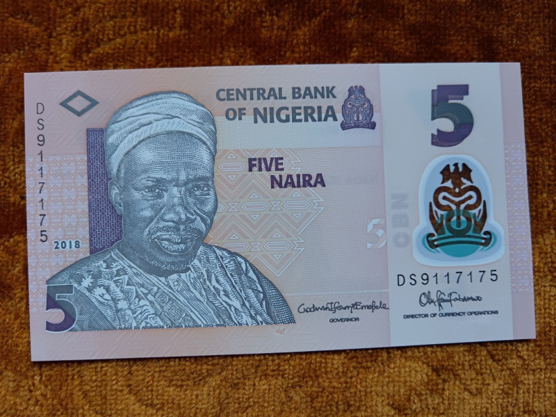 Nigerija 5 naira,2018 god.UNC