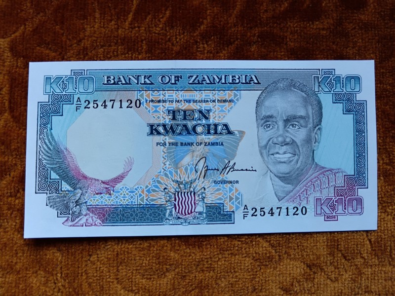 Zambija 10 kvača,1989 god.UNC