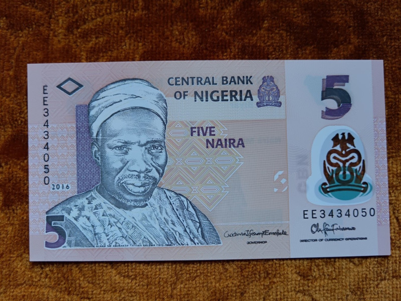 Nigerija 5 naira,2016 god.UNC