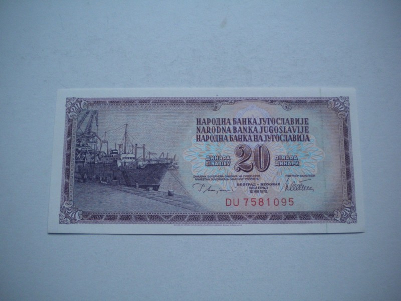 20 DINARA 1978 UNC - SFRJ