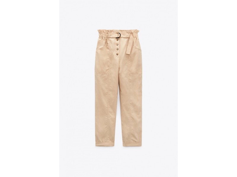 ZARA MODERNE PAPERBAG PANTALONE NOVO-akcija