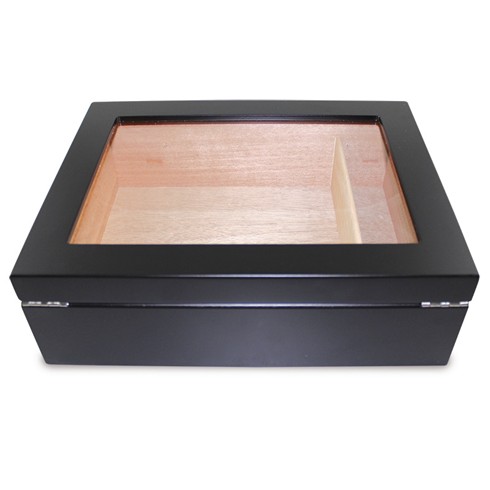 HUMIDOR CRNI SA STAKLOM 25 CIGARA EGOIST