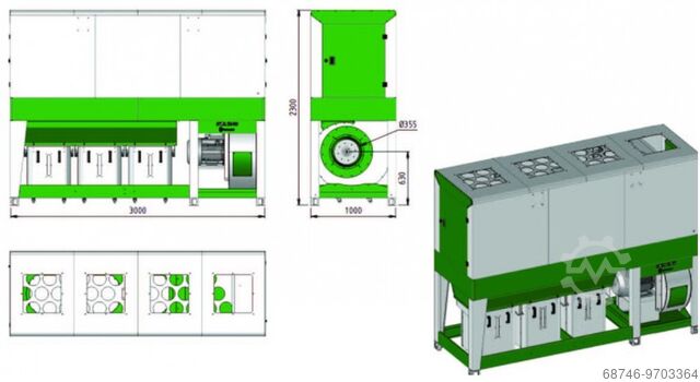 Stacionarni sistem za ekstrakciju m3 / h
Holzing RLA 400 VIBER Power 11300 m3/h