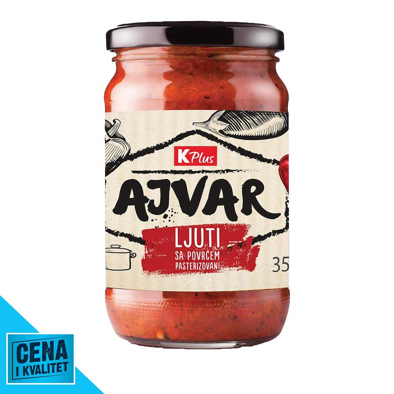 K plus ajvar blagi sa povrcem 350g