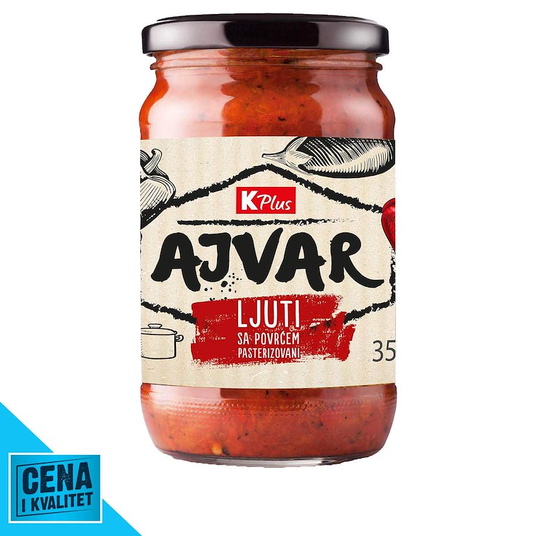 K plus ajvar ljuti sa povrcem 350g