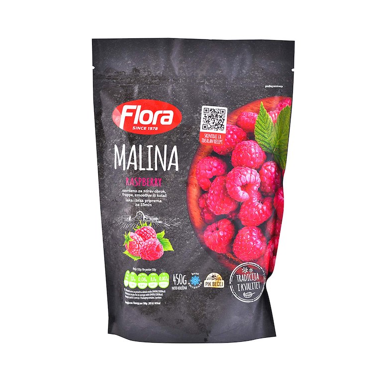 Flora smrznuta malina 450g