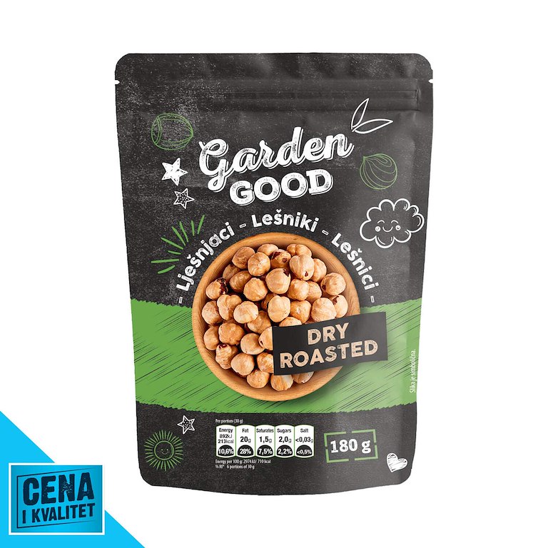 Garden good lešnik suvopeceni 180g