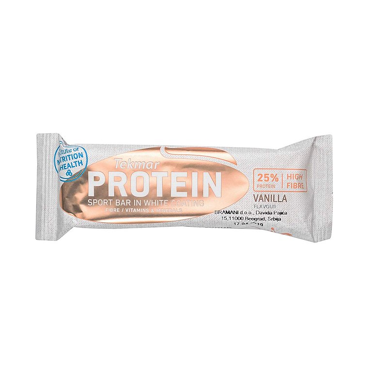 Tekmar bar protein vanila beli preliv 60g