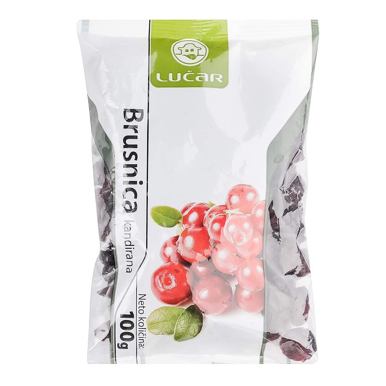 Lucar brusnica kandirana 100g