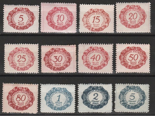 Liechtenstein - 1920 - Postage Due stamps - MH