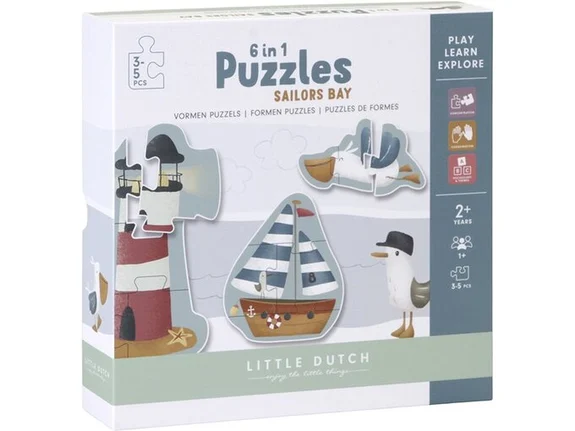 Little Dutch Kartonske puzzle 6u1 Mornar