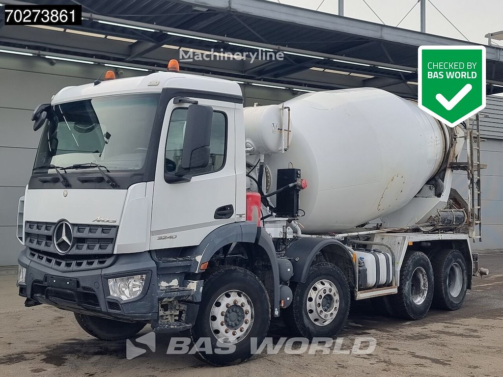 Mercedes-Benz Arocs 3240 8X4 9m3 Steelsuspension Automatic Alcoa's Euro 6 kamion s mešalicom za beton