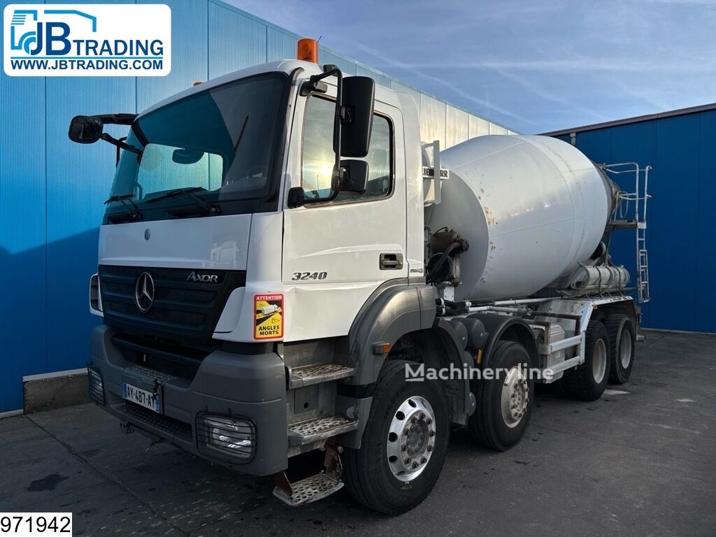 Mercedes-Benz Axor 3240 EURO 5, Manual, Steel suspenion, Liebherr 9m3 kamion s mešalicom za beton