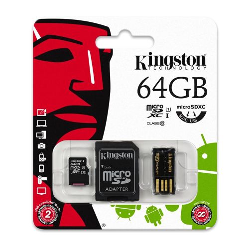 Memorijska kartica Kingston Mobility Kit MBLY10G2/64GB Class 10 + Adapter + USB citac (MS)