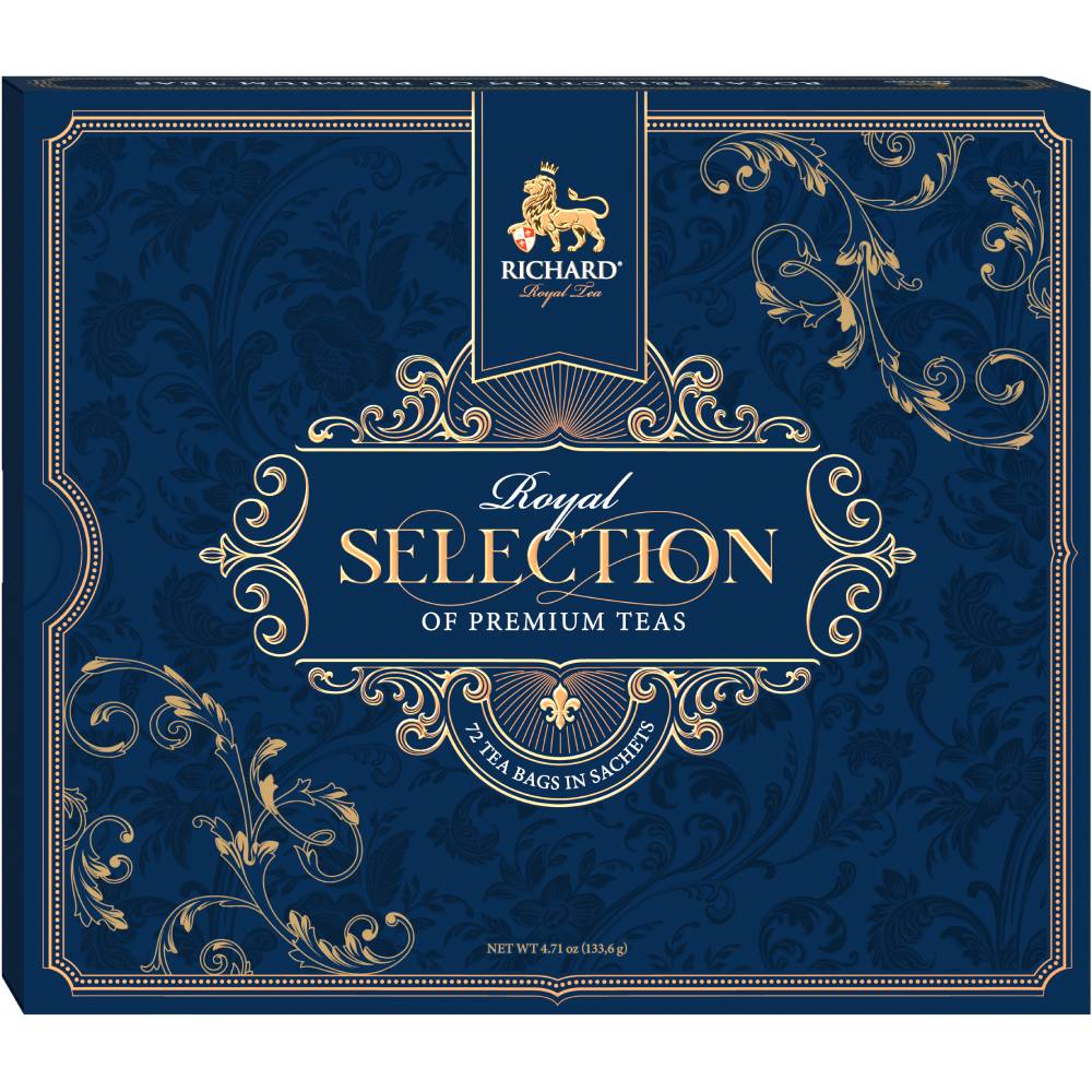 RICHARD "ROYAL SELECTION OF PREMIUM TEAS" - Kombinacija - mix čajeva, 9 ukusa, 72 posebno pakovane kesice, 133,6g