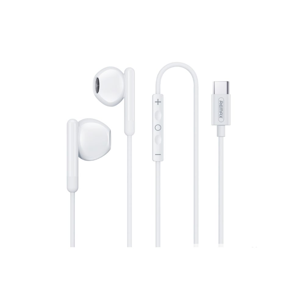 REMAX RM-522a White Type-C Wired Earphones (With Digital Interface)