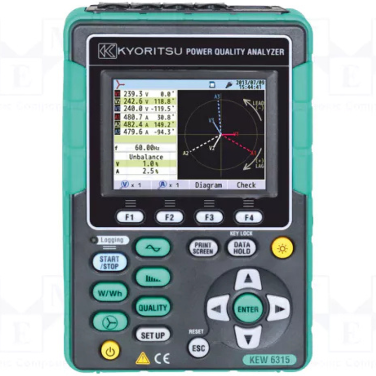 KYORITSU – Analizator kvaliteta el. energije + fleksibilne strujne stezaljke x4(1000A, 110mm) – KEW6315-04