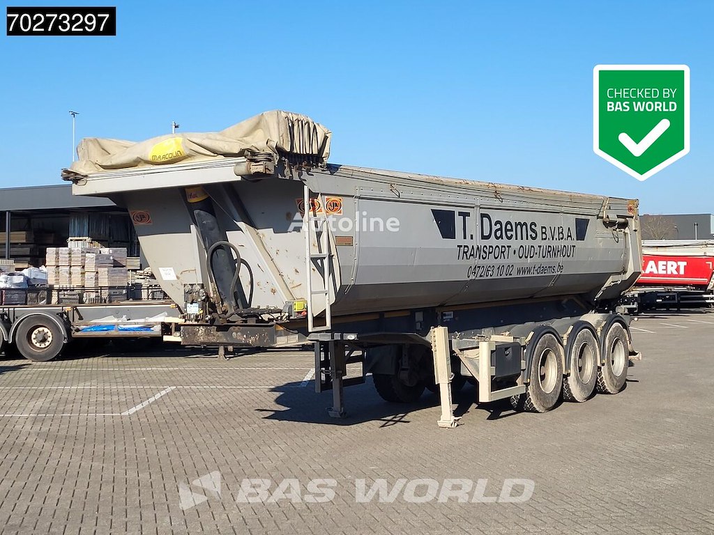 AJK OPD 3 axles 28m3 Liftachse Wabco Smartboard Hardox poluprikolica kipera