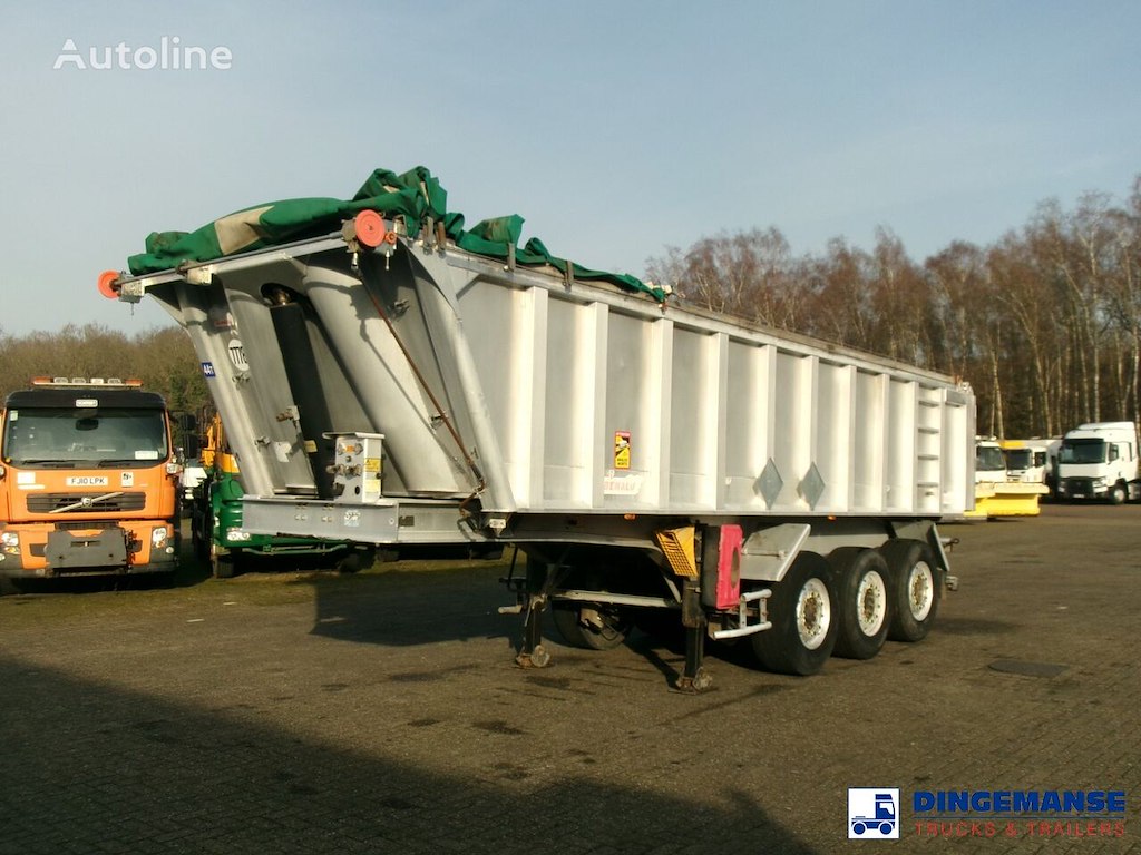 Benalu Tipper trailer alu 22 m3 + tarpaulin poluprikolica kipera