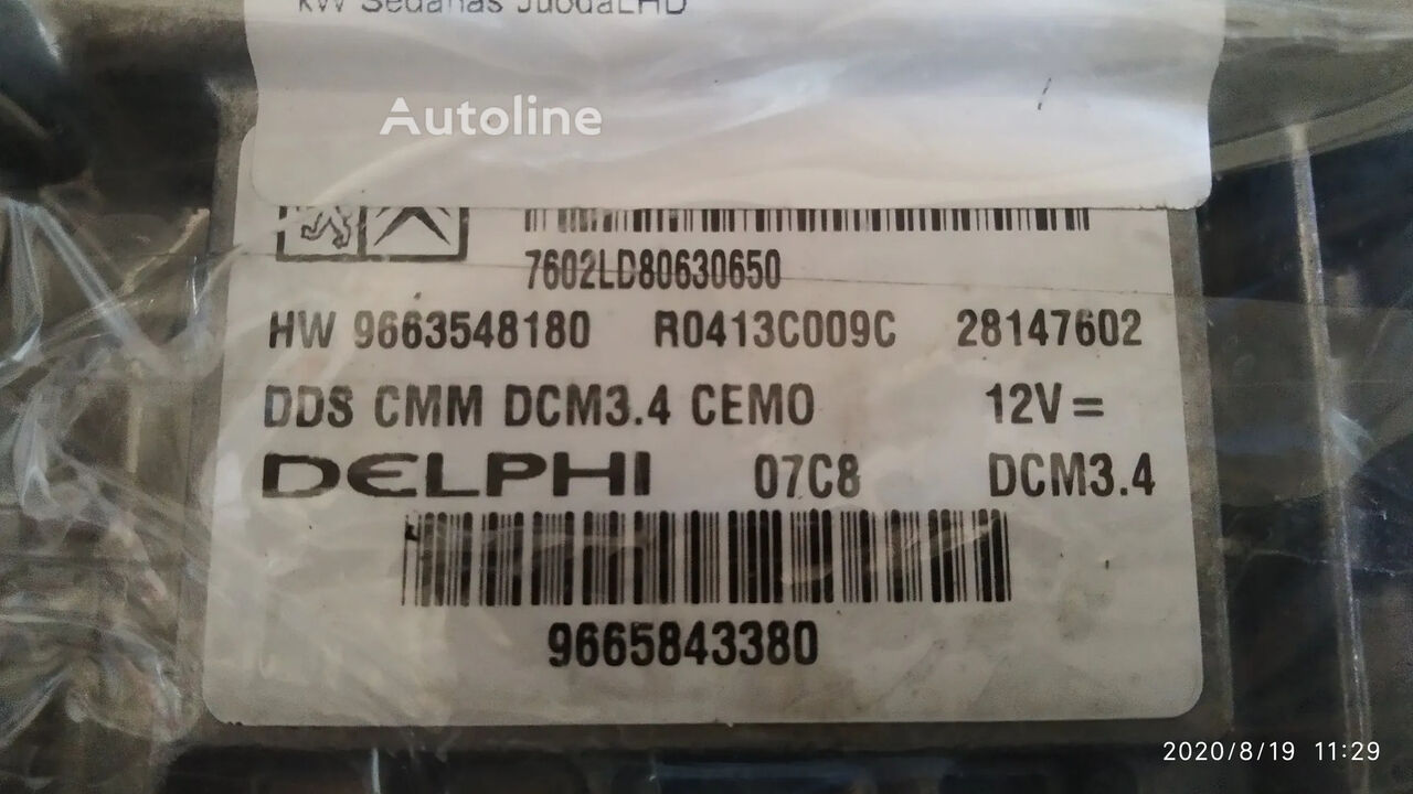 Citroen 2.0 HDi 9663548180 upravljačka jedinica za Citroen C5 III (RD_) automobila