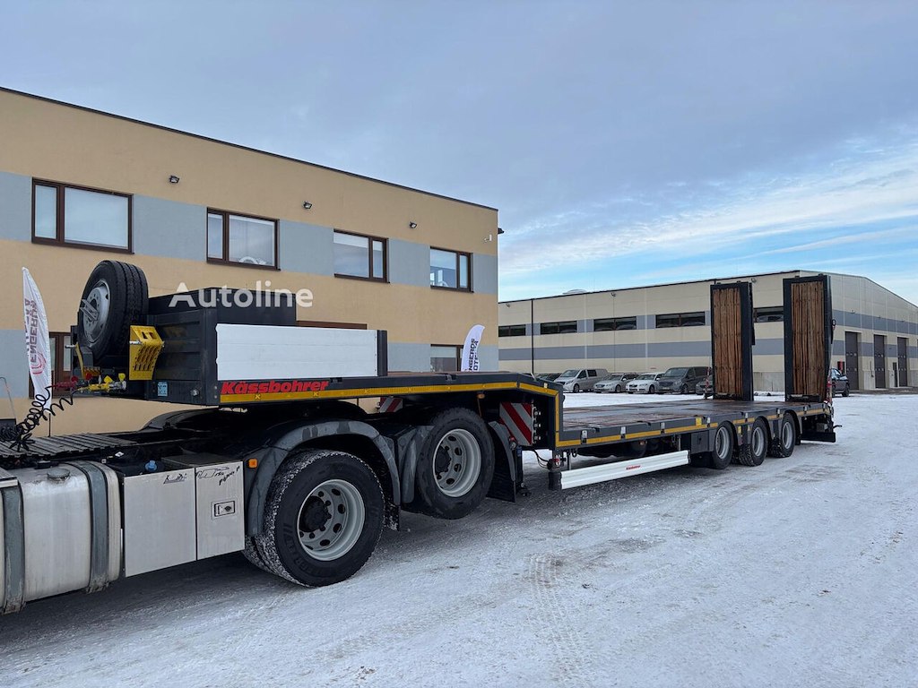 Nova Kässbohrer Lowbed LB3E + STEERING + LIFTING AXLE poluprikolica sa niskom platformom