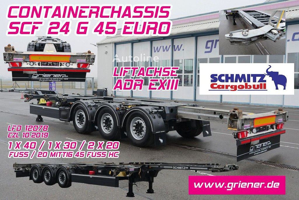 Schmitz Cargobull SCF 24 G 45 EURO20/30/40/45/2x20 fuss ADR EXIII poluprikolica za prevoz kontejnera