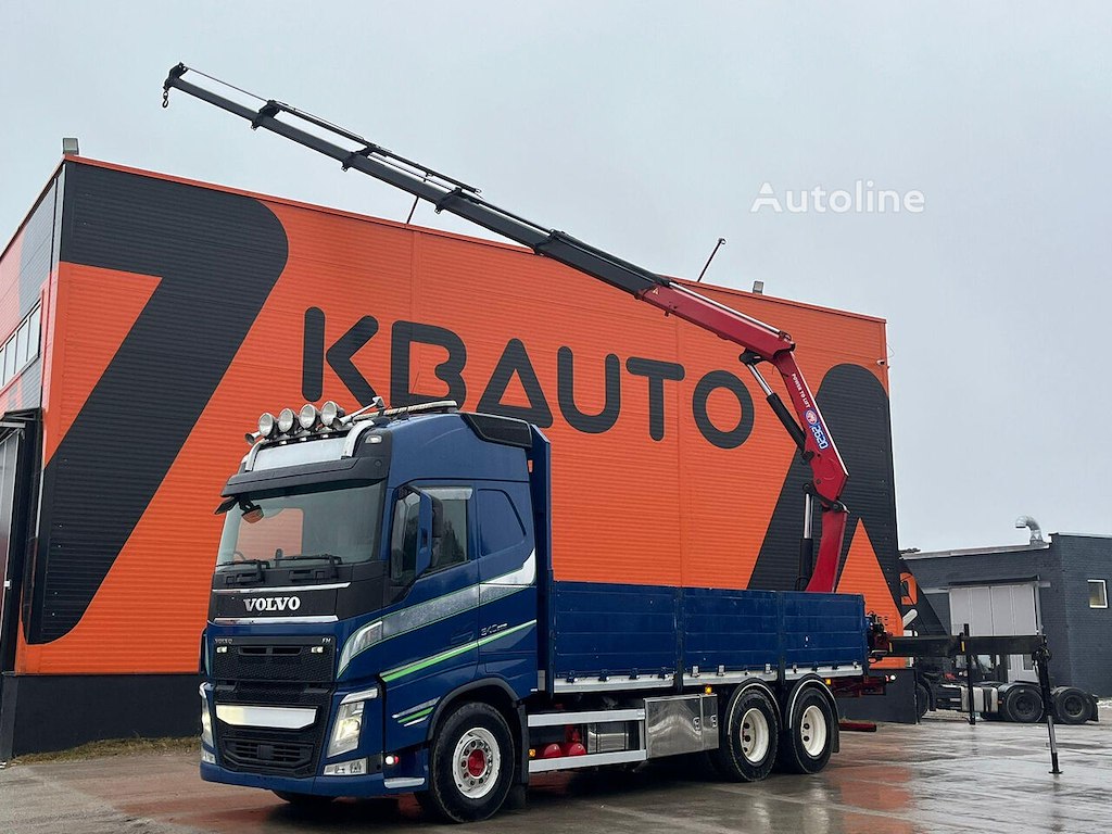 Volvo FH 540 6x4 HMF 2620K-5 / PLATFORM L=6405 mm kamion s ravnom platformom