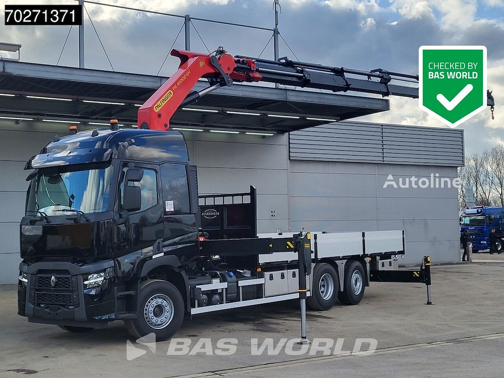 Novi Renault C 480 6X2 NEW! Palfinger PK41002 EH Crane Kran ACC Euro 6 kamion s ravnom platformom