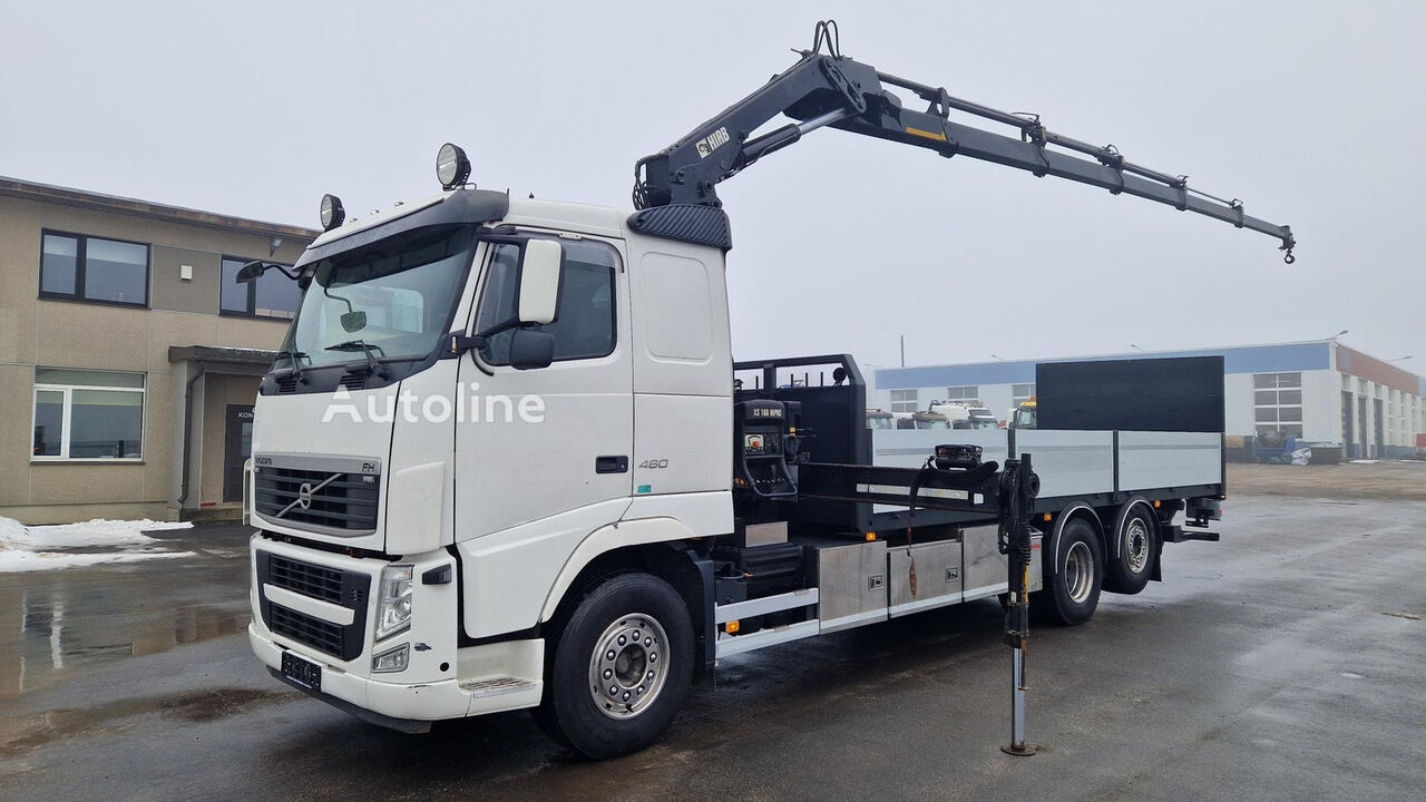 Volvo FH460 6X2 HIAB 166 E-5 Hipro kamion s ravnom platformom