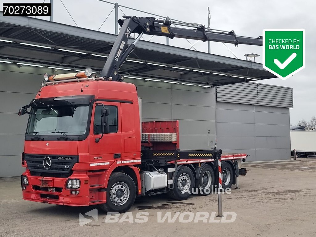 Mercedes-Benz Actros 3644 8X4 Hiab 244 EP-4 Hipro Kran Retarder V8 3-Pedals Le kamion s ravnom platformom