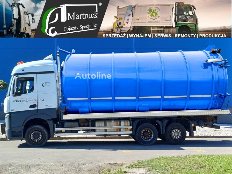 Mercedes-Benz Actros, 6x2 pojazd asenizacyjny, beczka 16000L, cysterna,16 000L autofekalac