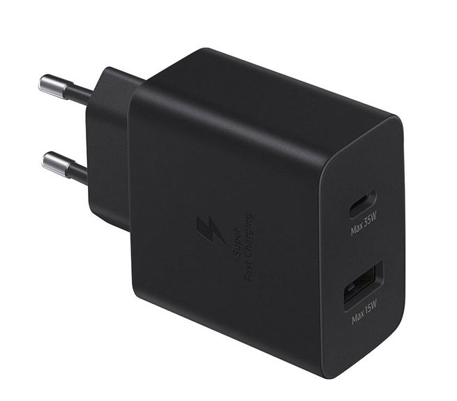 SAMSUNG kućni punjač TIP-C+USB-A EP-TA220 35W ultra brzi, crni