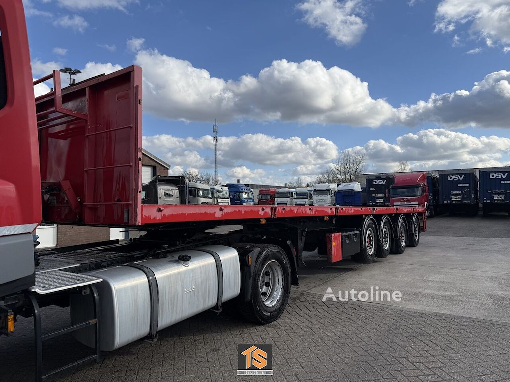 KWB P-504-STI-H STENENTRAILER - 4 AXLE - STUUR ASSEN - NL TOP - TUV/ poluprikolica sa ravnom platformom