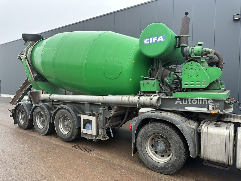 Mol CIFA 12m³ BETONMIXER / CONCRETE MIXER + BUITENMOTOR DEUTZ ENGINE poluprikolica betonska mešalica