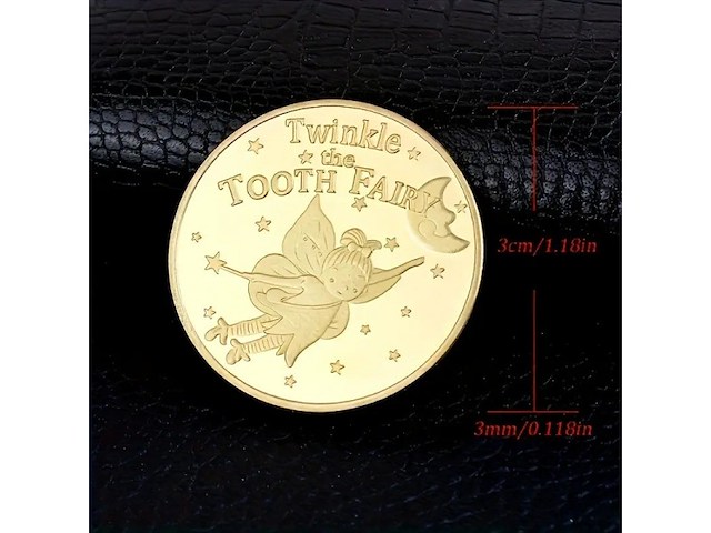 Zubic Vila novcic Gold Gift Box Tooth Fairy ✿NOVO✿