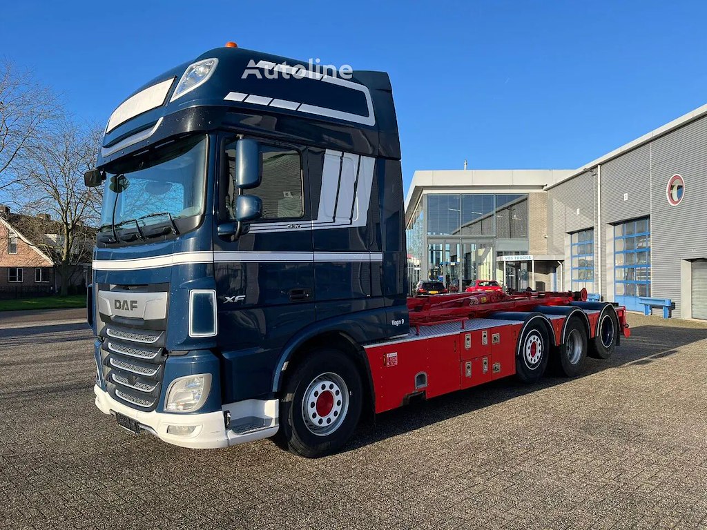 DAF XF106-530 8X2 / AJK HOOKLIFT 25000KG / 9 TON FRONT AXLE / NAVI / kamion rol kiper