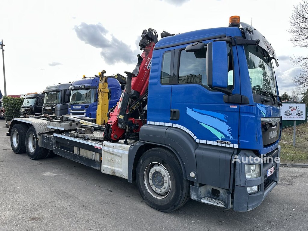 MAN TGS 33.480 6x4 BB HOOKLIFT + CRANE EPSILON M 120 Z - RETARDER - kamion rol kiper