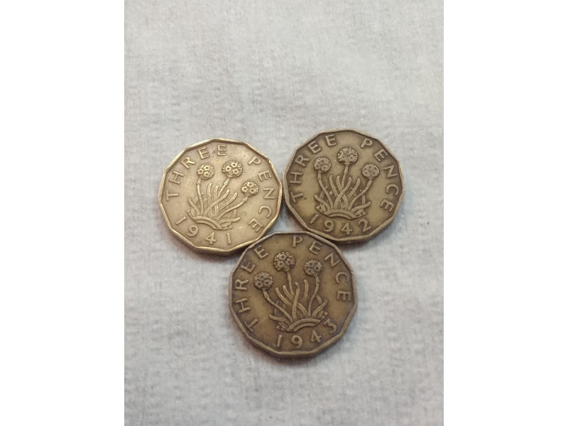 Three pence 1941-42-43