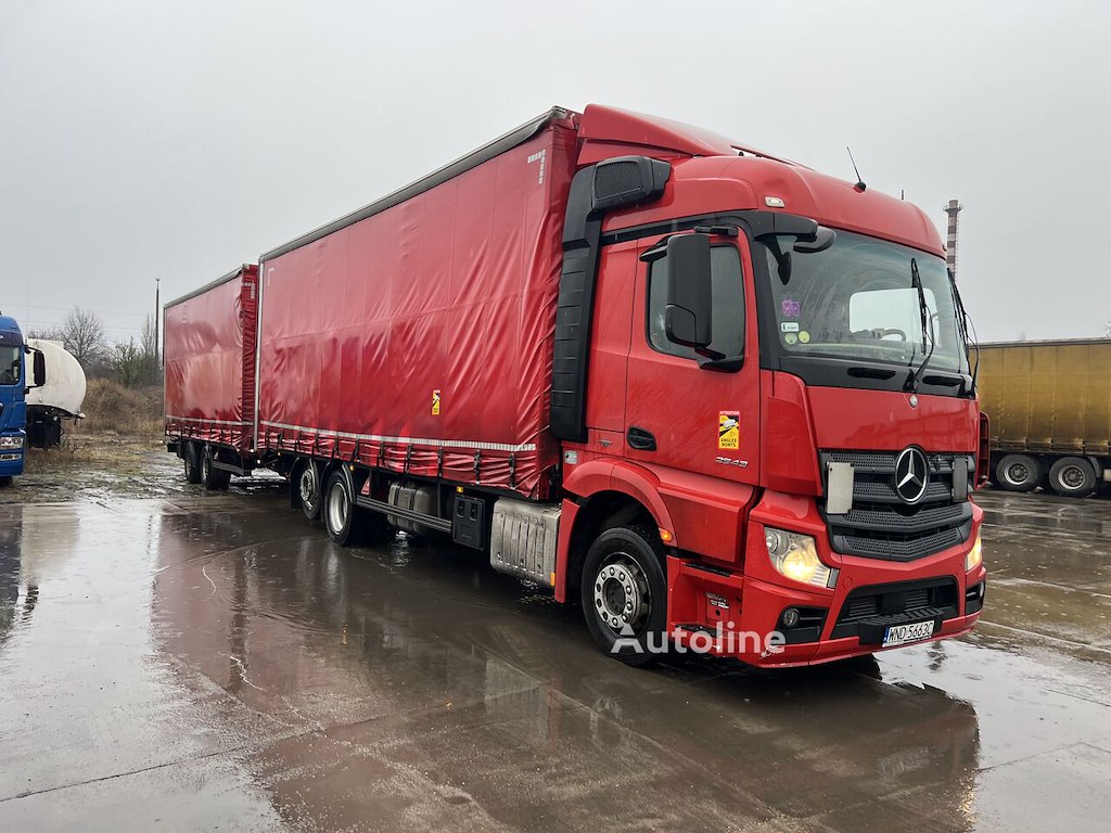 Mercedes-Benz Actros 2543 Tandem kamion sa klizna zavesa cerada + prikolica sa kliznom ceradom