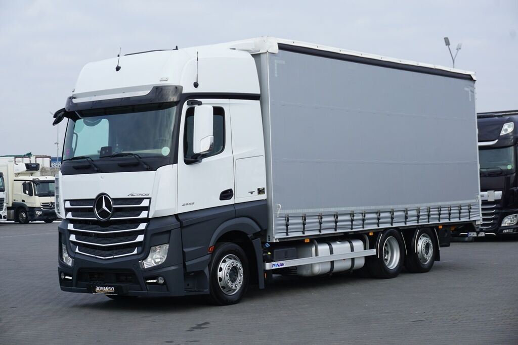 Mercedes-Benz ACTROS / 2542 / ACC / EURO 6 / FIRANKA / 18 PALET / OŚ SKRĘTNA kamion sa klizna zavesa cerada