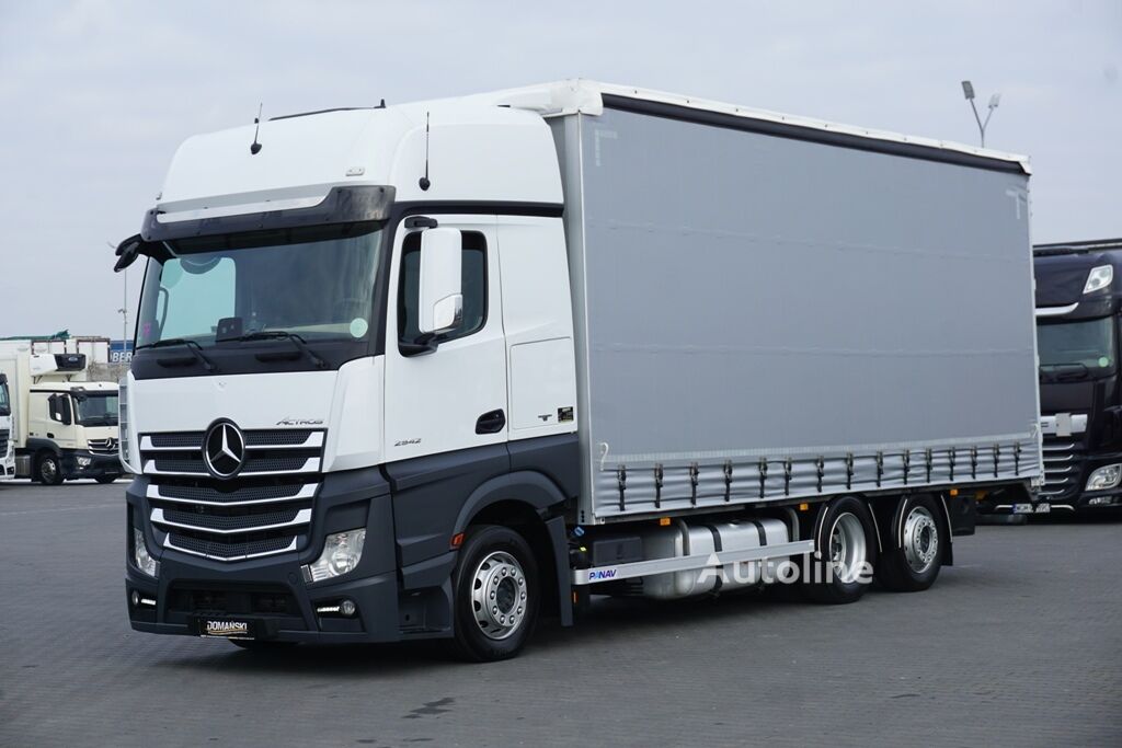 Mercedes-Benz ACTROS / 2542 / ACC / EURO 6 / FIRANKA / 18 PALET / OŚ SKRĘTNA kamion sa klizna zavesa cerada