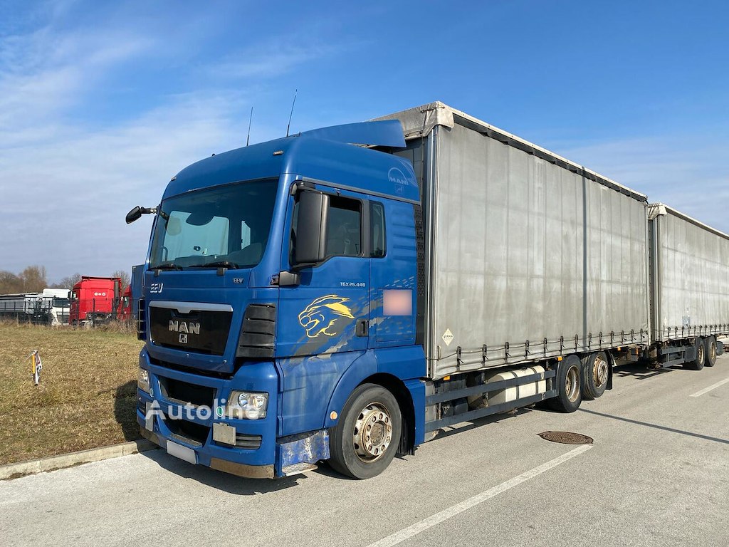 MAN TGX 26.440 EEV 6x2 LL, Retarder, Fahrschule kamion sa klizna zavesa cerada