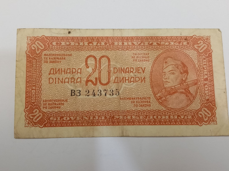 20 dinara 1944godina