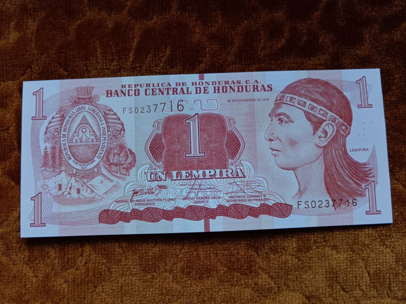 Honduras 1 lempira,2016 god.UNC