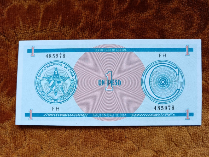 Kuba 1 peso,1985 god.UNC