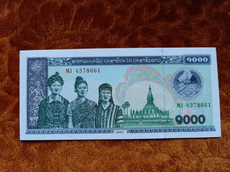 Laos 1.000 kip,2003 god.UNC